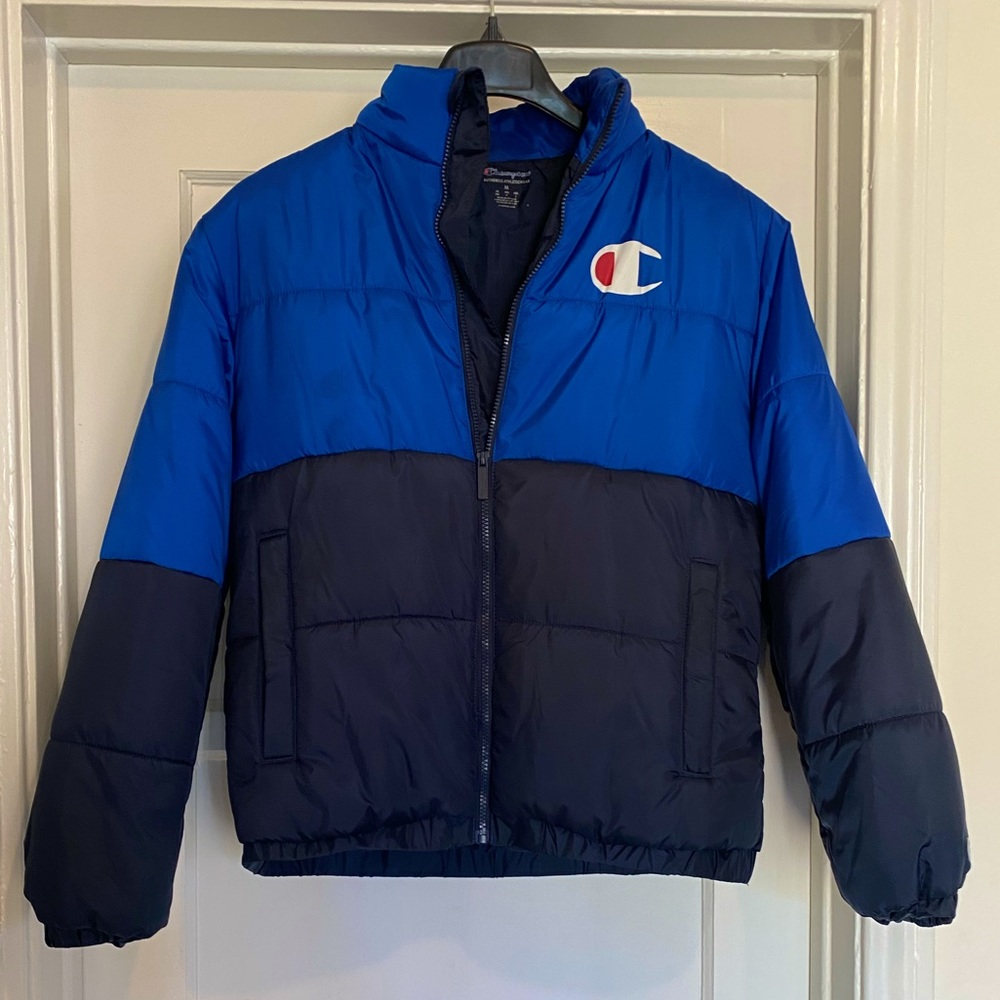 Champion Stadium Gear Colorblock Puffer Jacket Men's … - Gem